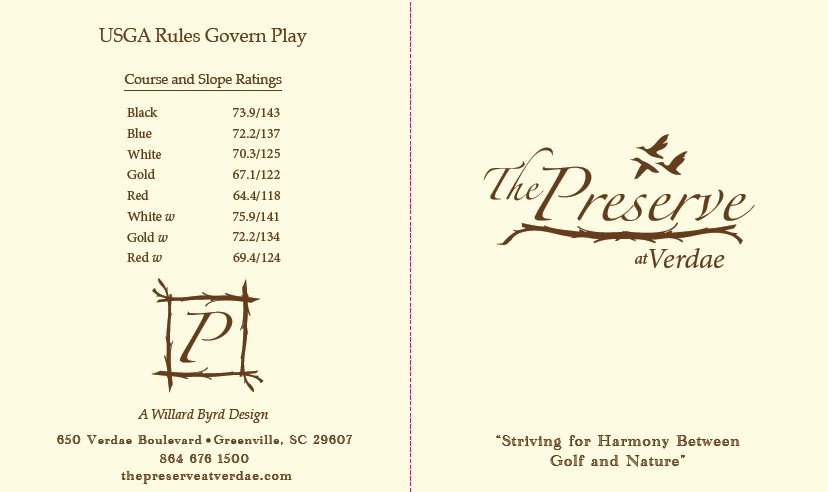 Scorecard - The Preserve at Verdae